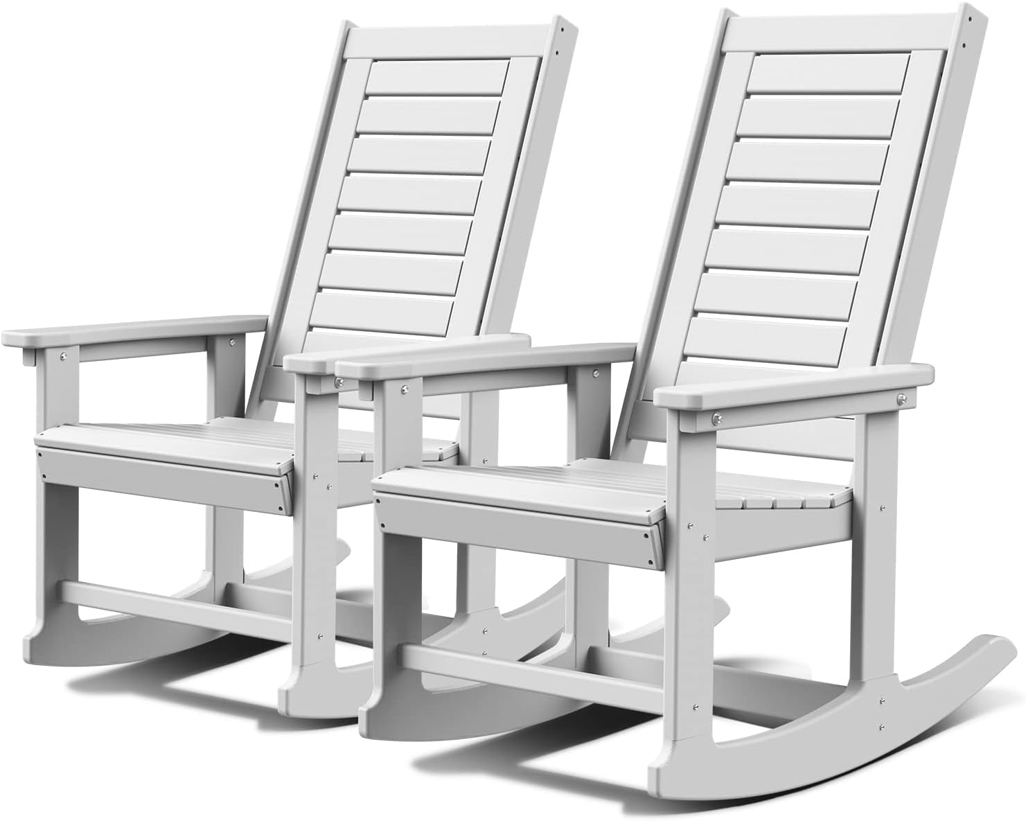 WANSHUN Outdoor Rocking Chairs | Set of 2 | Porch Rocker | Plastic ...