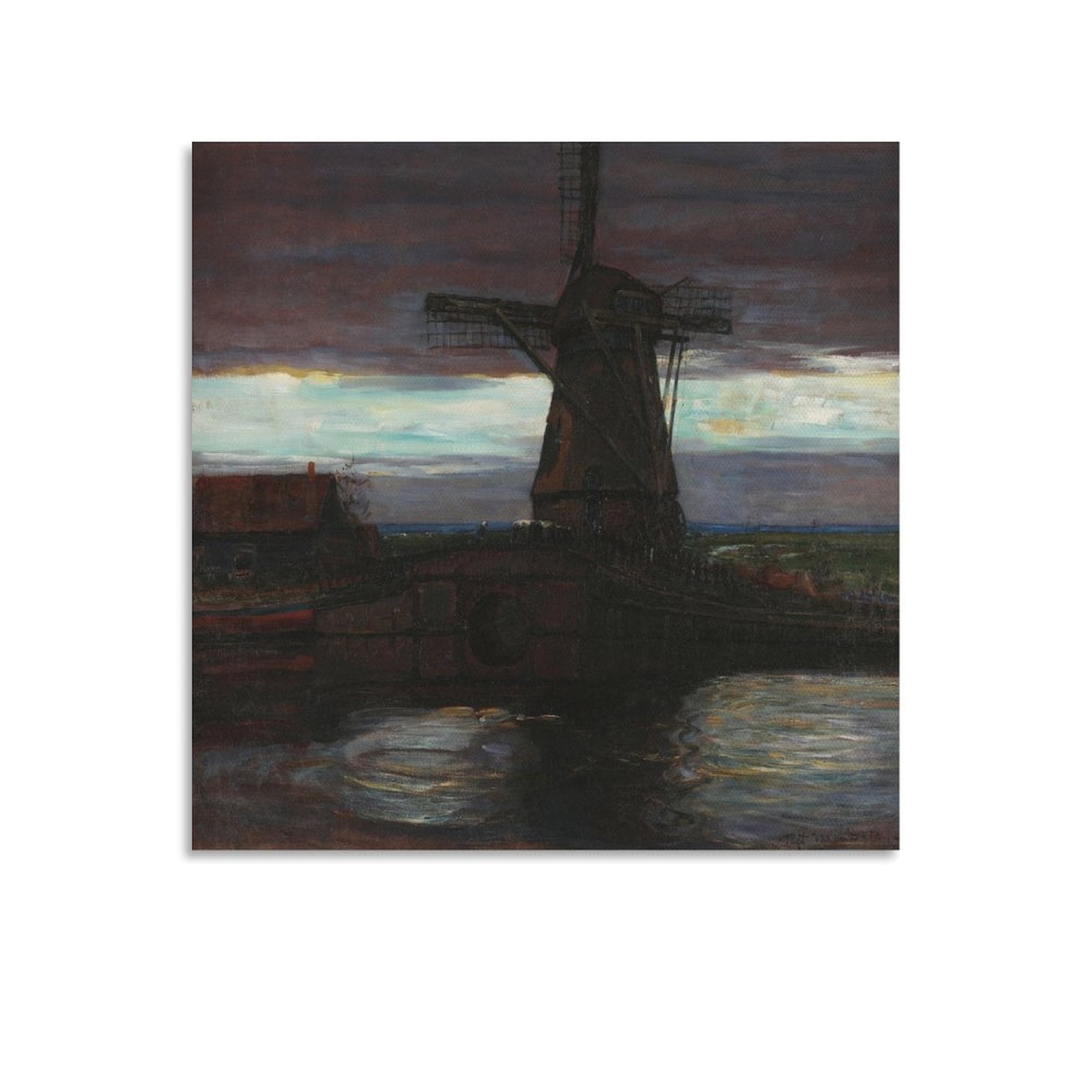WANYING Piet Mondrian Stammer Mill with Streaked SkyPrinting Oil ...