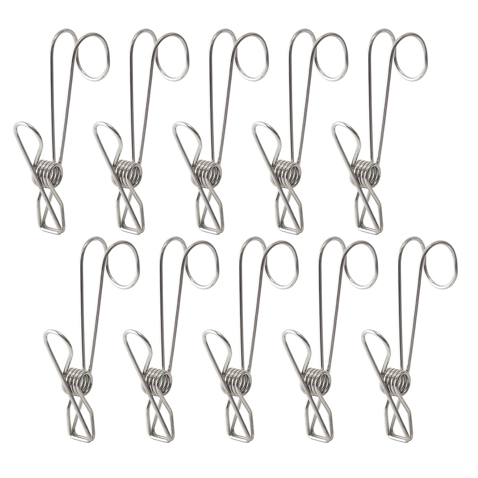 WANYNG Hooks Wire Clothespins Laundry Chip Clips 10 Pack Bulk Clothes ...