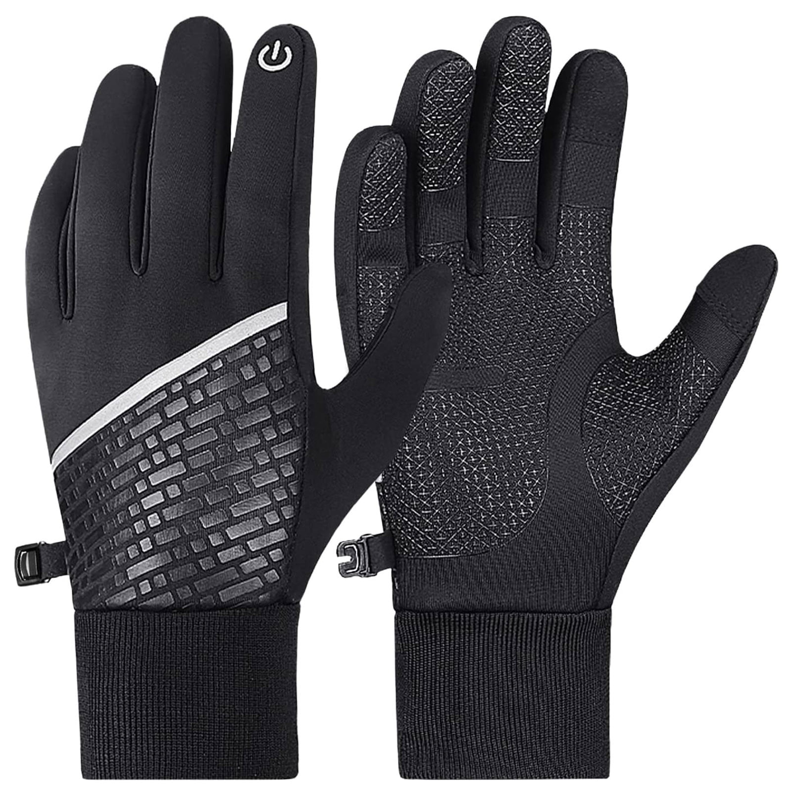 Wanyng Winter Running Gloves, Black Lightweight Thermal Mittens ...