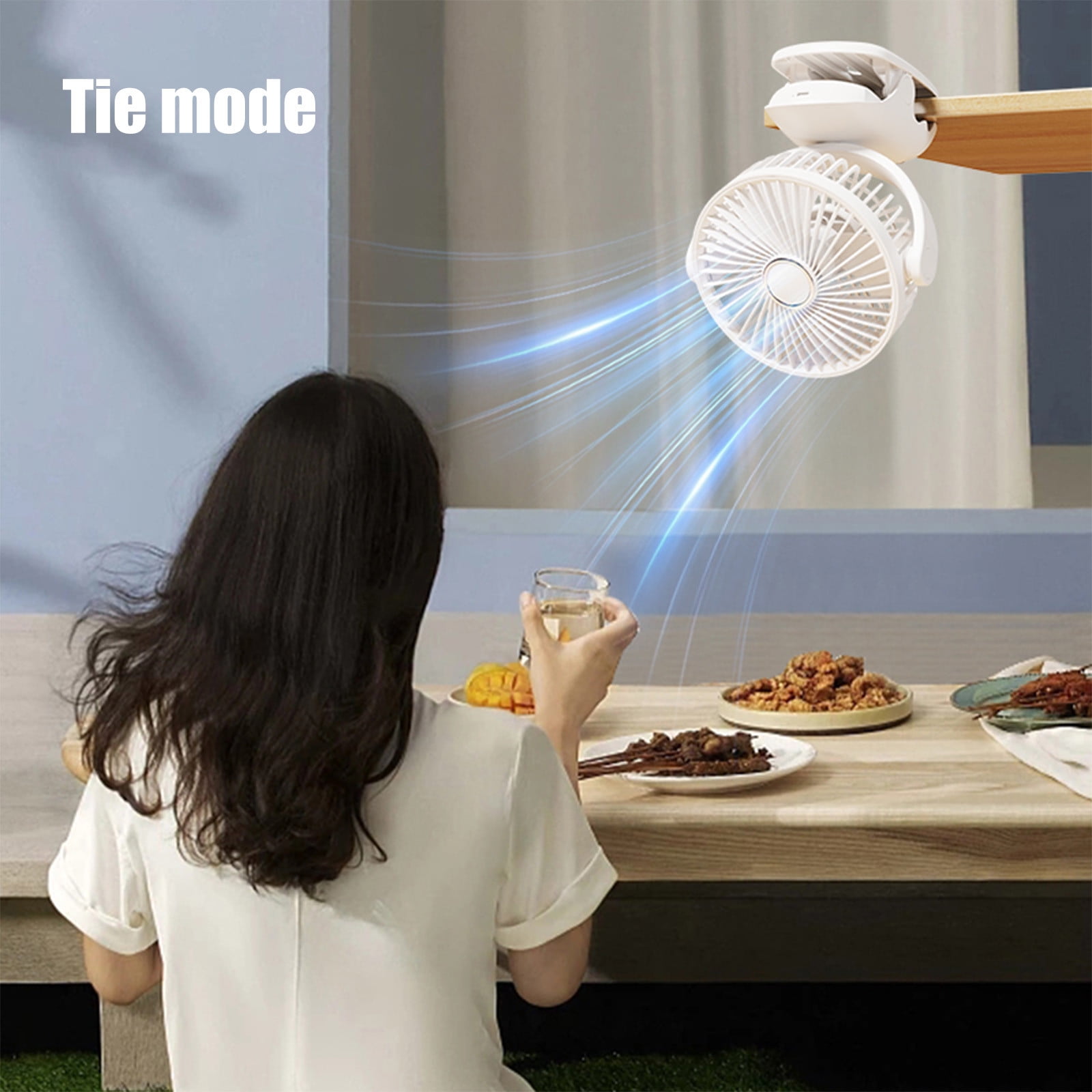 WANYR FanClip On Fan- 5 Speeds Small USB Fan With Strong Airflow- Clip ...