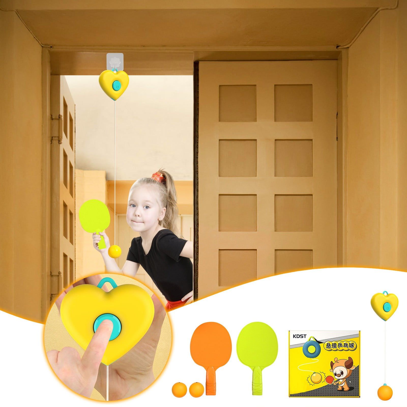 WANYR Gift,Love Hanging Table Tennis Trainer For Children Indoor Parent ...