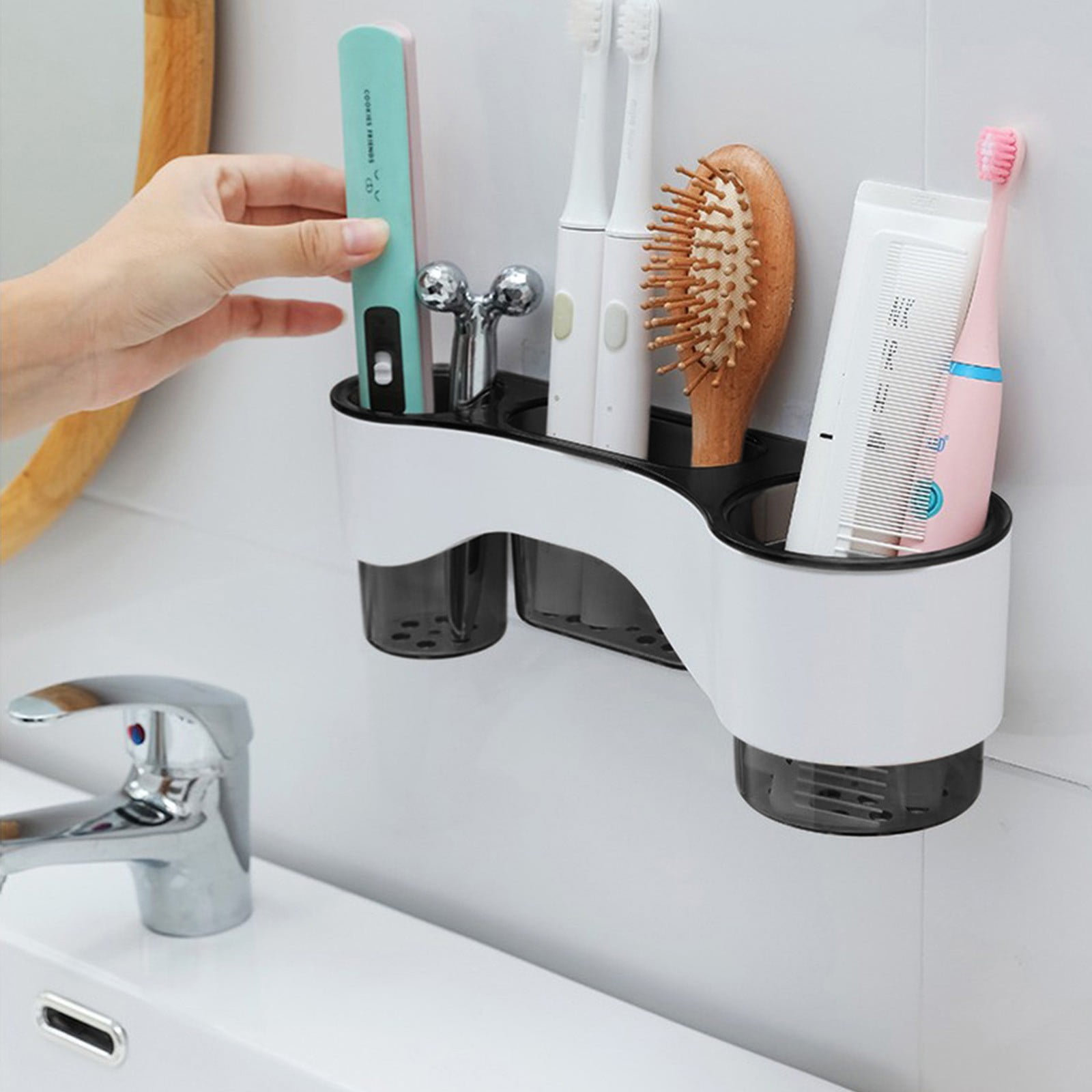 WANYR desk organizerHanging Toothbrush Toothbrush Wall Mounted ...