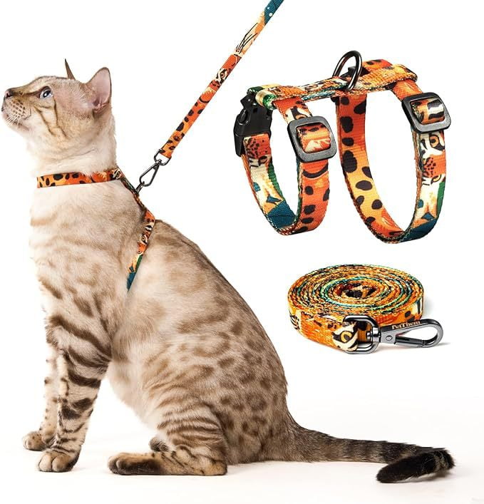 WAOHAM H-Shaped Cat Harness with Leash in Multiple Colors for Easy ...
