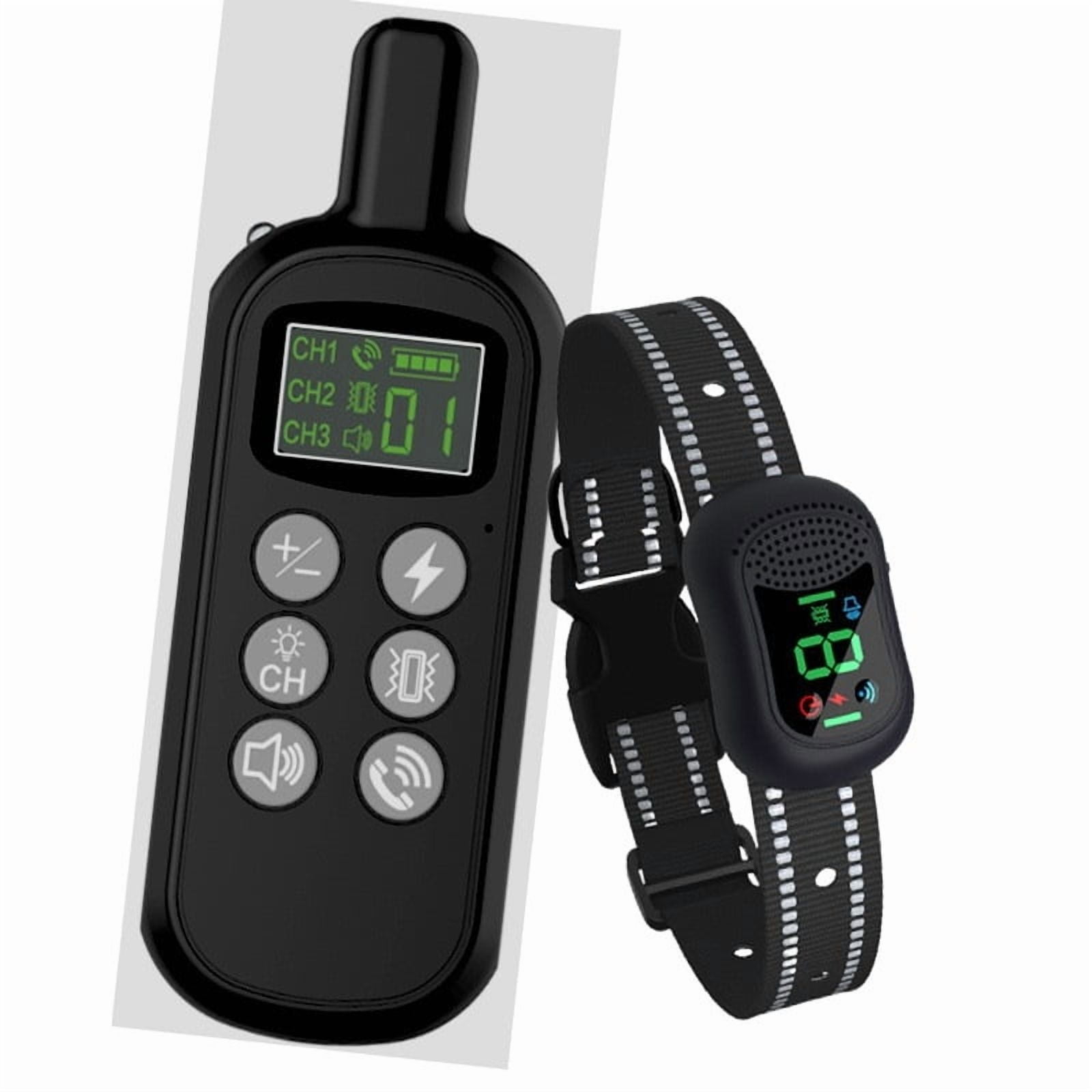 WAOHAM Remote Control Dog Trainer Collar with Vibration and Shock ...