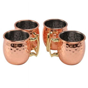 moscow mule mugs set of 2, large 18 ounces, copper cups for drinking ...