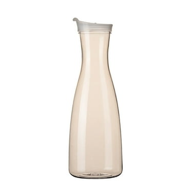 Umien Reusable 50 oz Clear Plastic Carafe with Sealed Flip Top Lid ...