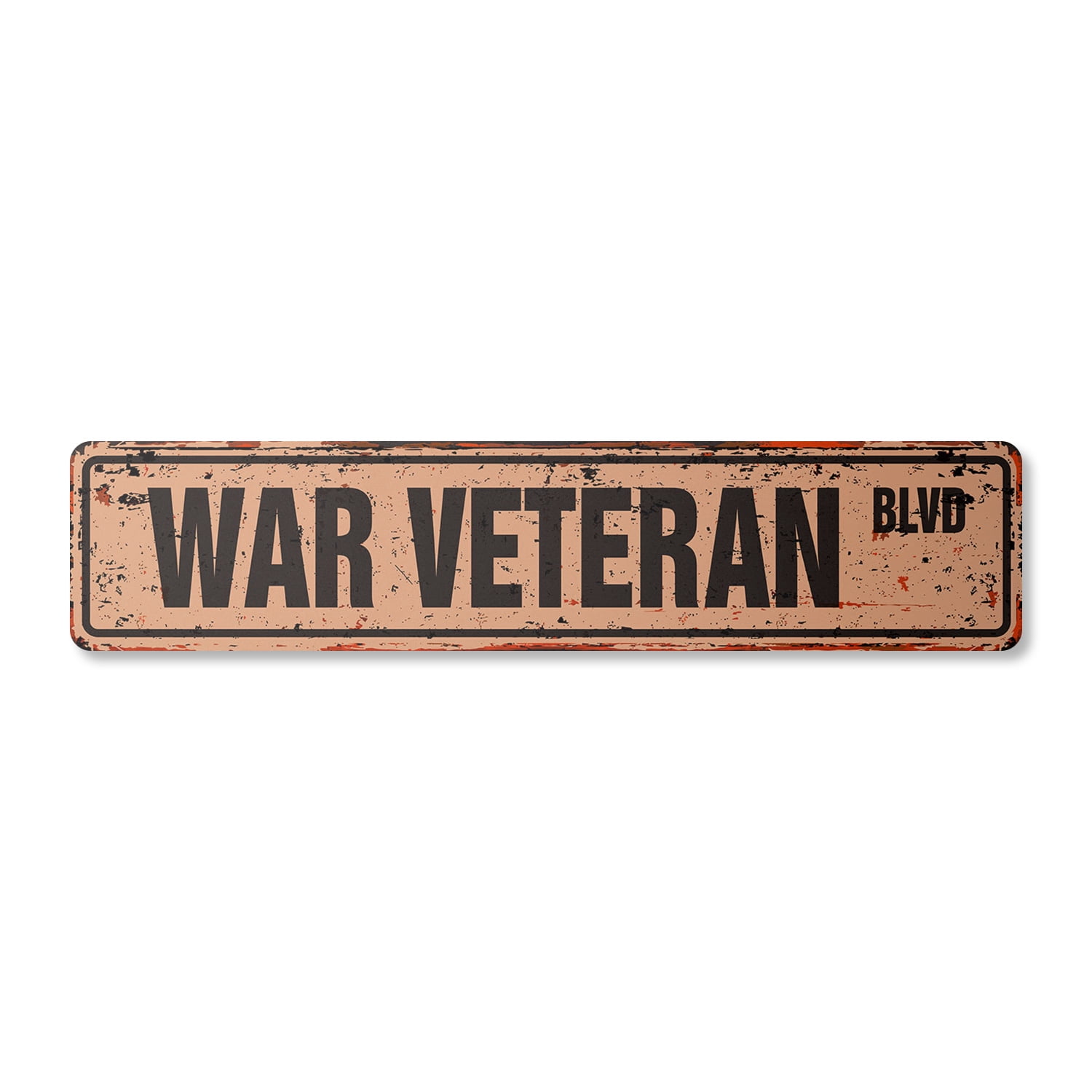 WAR VETERAN Vintage Aluminum Street Sign WWI WWII Vietnam Vet ...