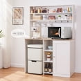 WARAYZ Mini Fridge Cabinet with Power Outlets, Kitchen Storage ...