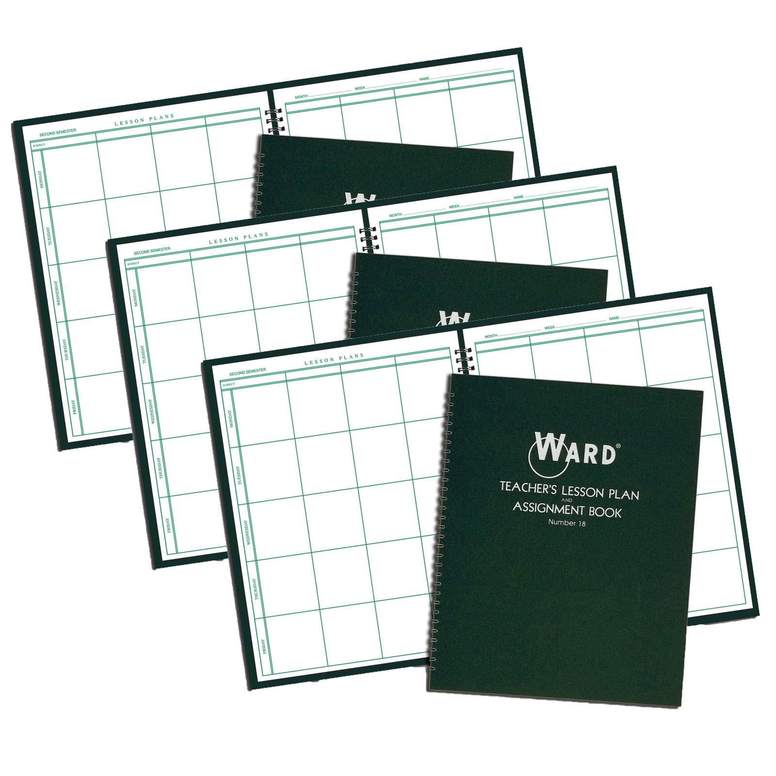 WARD Daily Teaching Plan Record Book, 8 Period, 40 Weeks, School Lesson ...