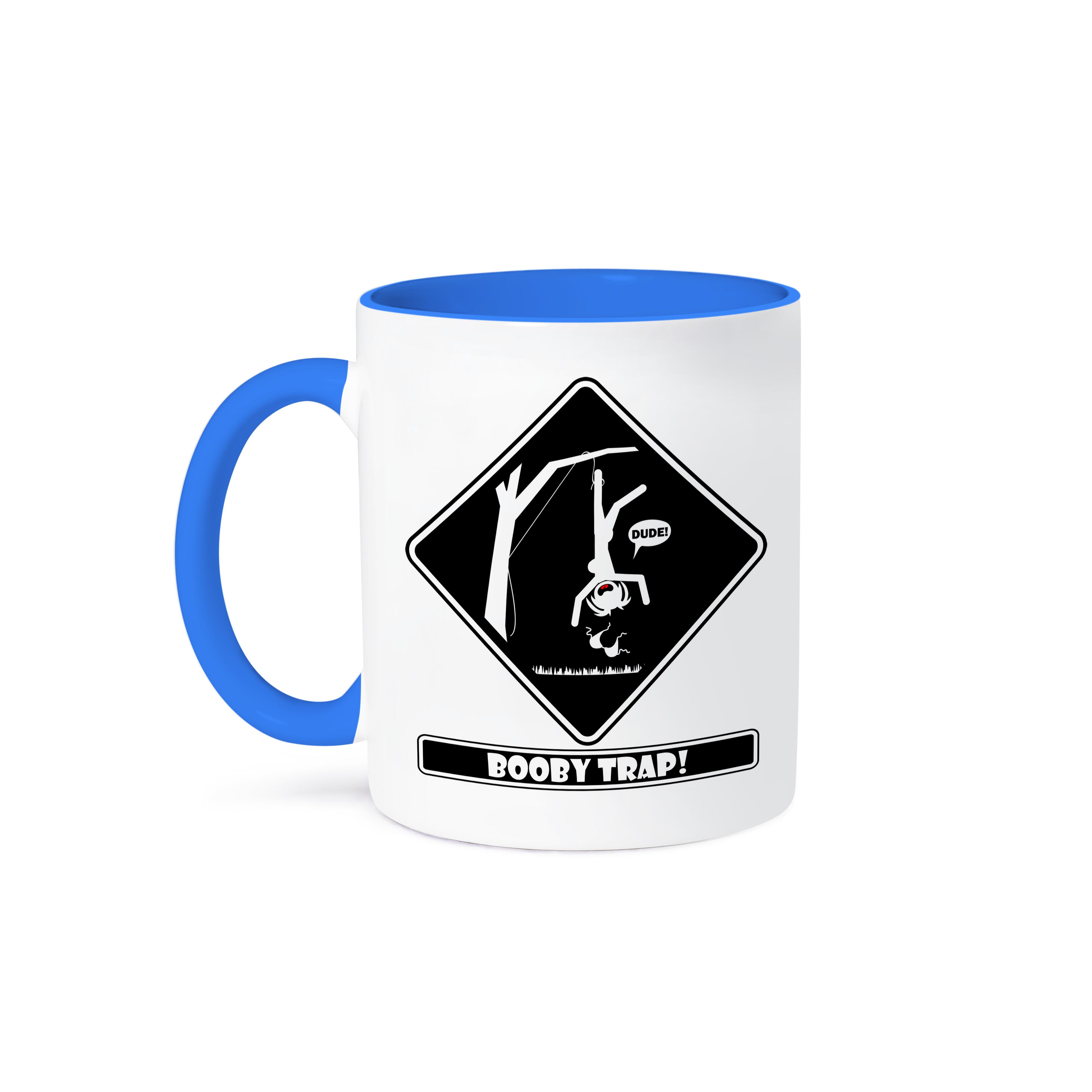 3dRose, WARDROBE MALFUNCTION booby trap black diamond 2, 15oz Two-Tone ...