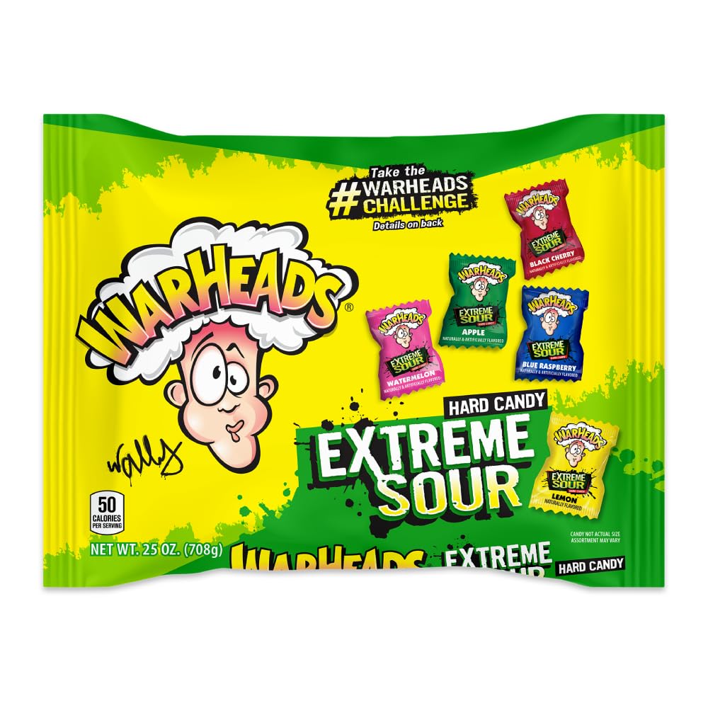 WARHEADS - Extreme Sour ESF27 Hard Candy - Sour Apple, Black Cherry ...