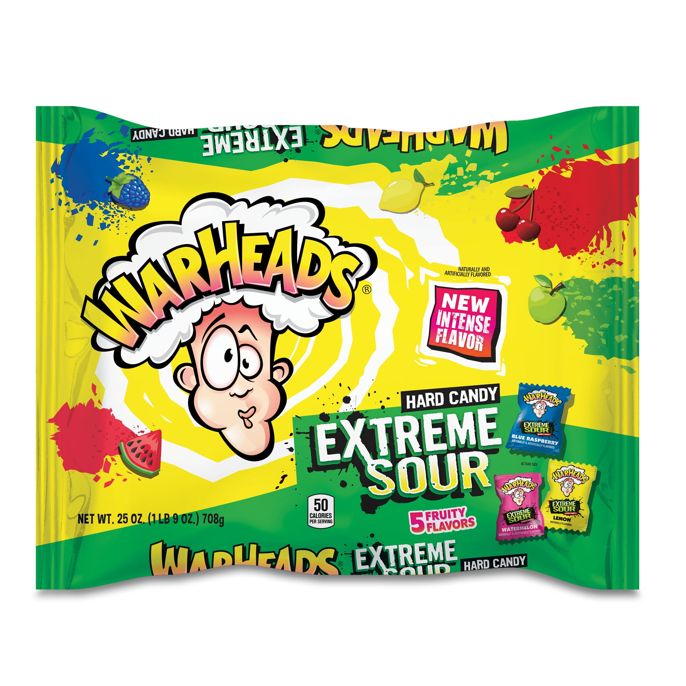 WARHEADS Extreme Sour Hard Candy, Watermelon Flavor, 175 pc - Walmart.com