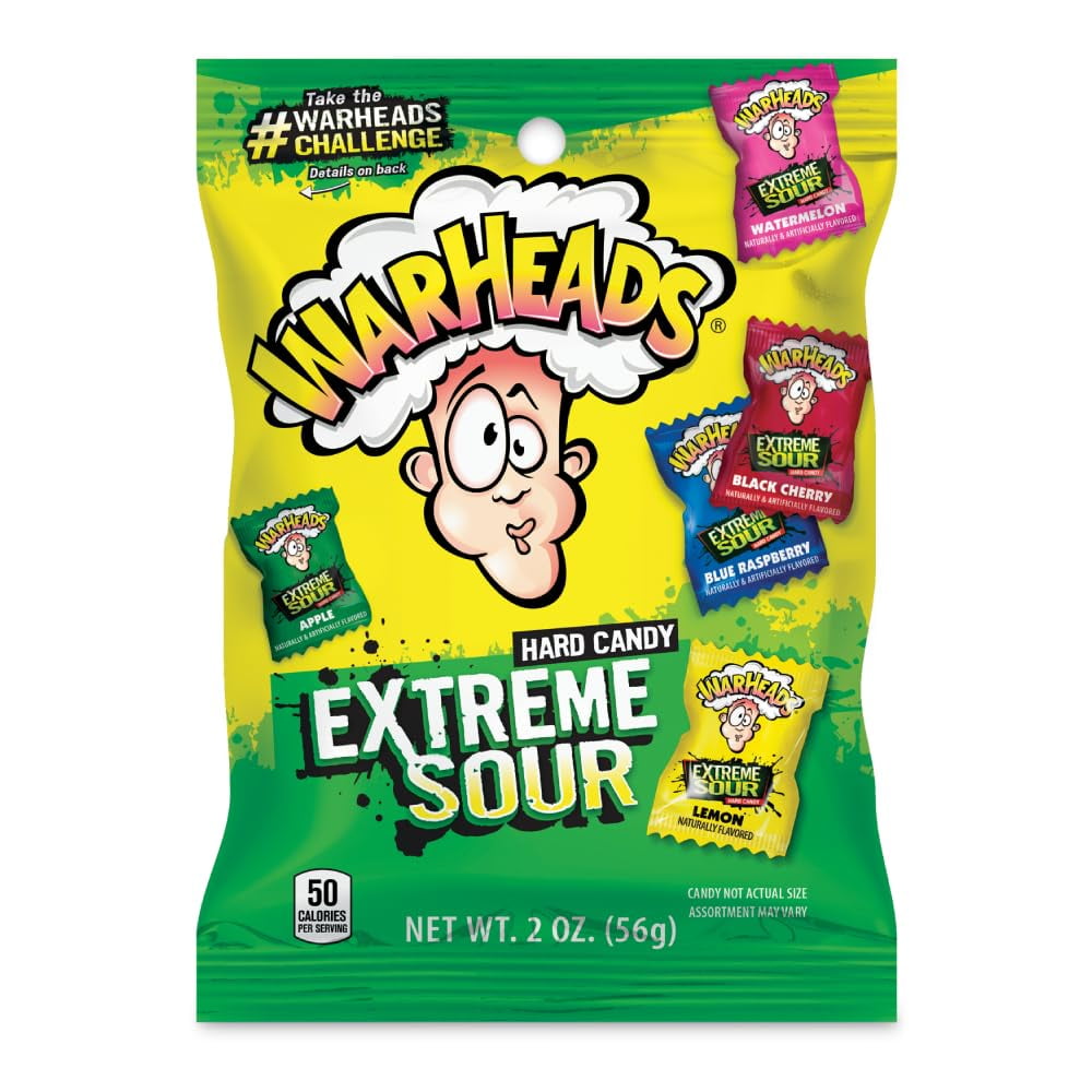 WARHEADS - Extreme Sour Hard Candy AIS1 - Assorted Flavors - Sour Apple ...