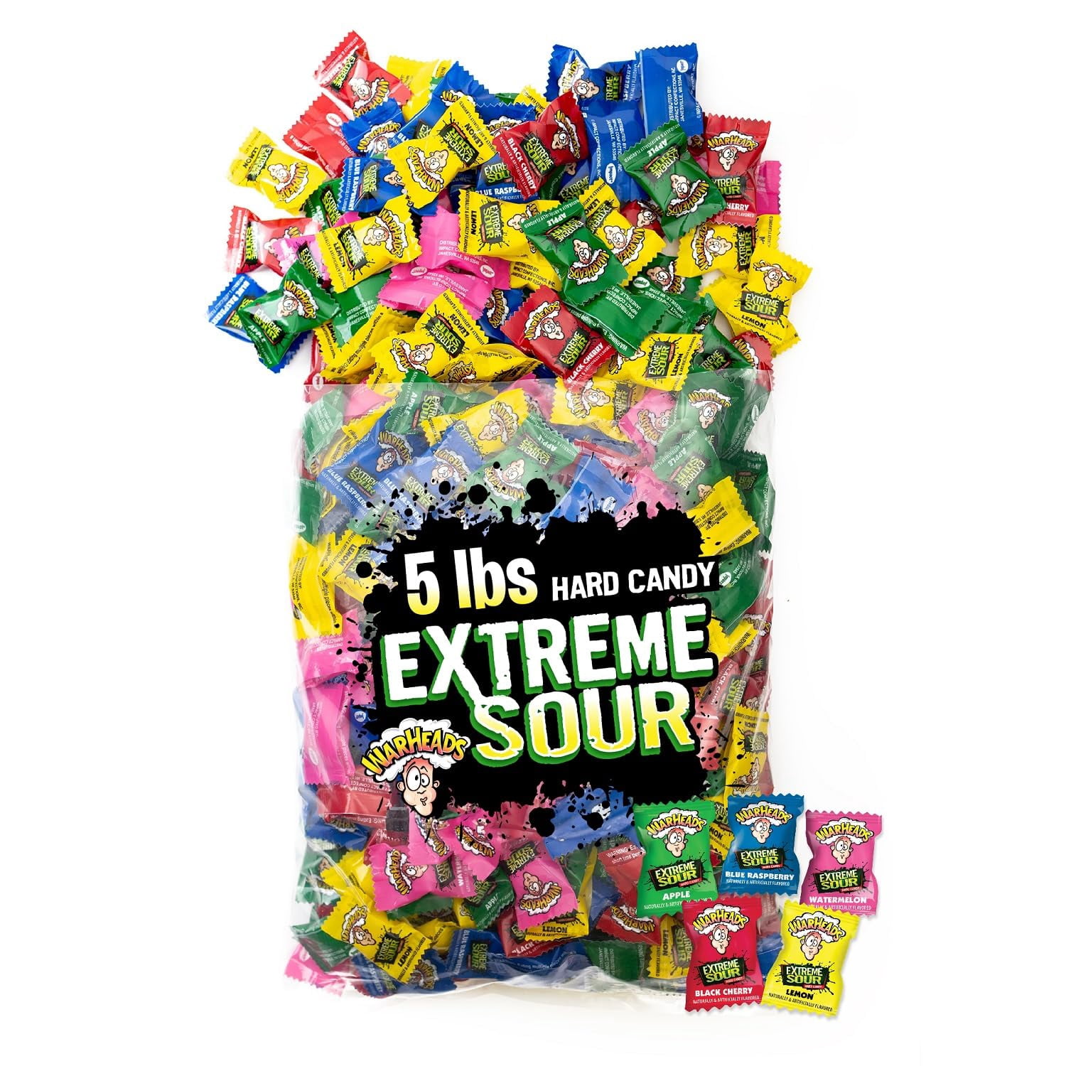 WARHEADS - Extreme Sour SAF21 Hard Candy - Assorted Fruity Flavors ...