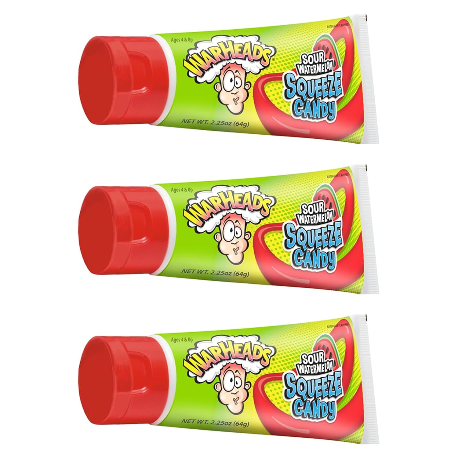 WARHEADS Sour Watermelon Squeeze Candy - Mouth-puckering Liquid Gel ...