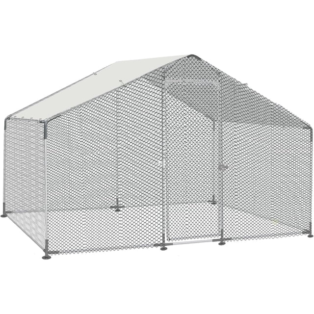 WARLION Large Metal Chicken Coop with Roof and Run for 6-10 Chickens ...