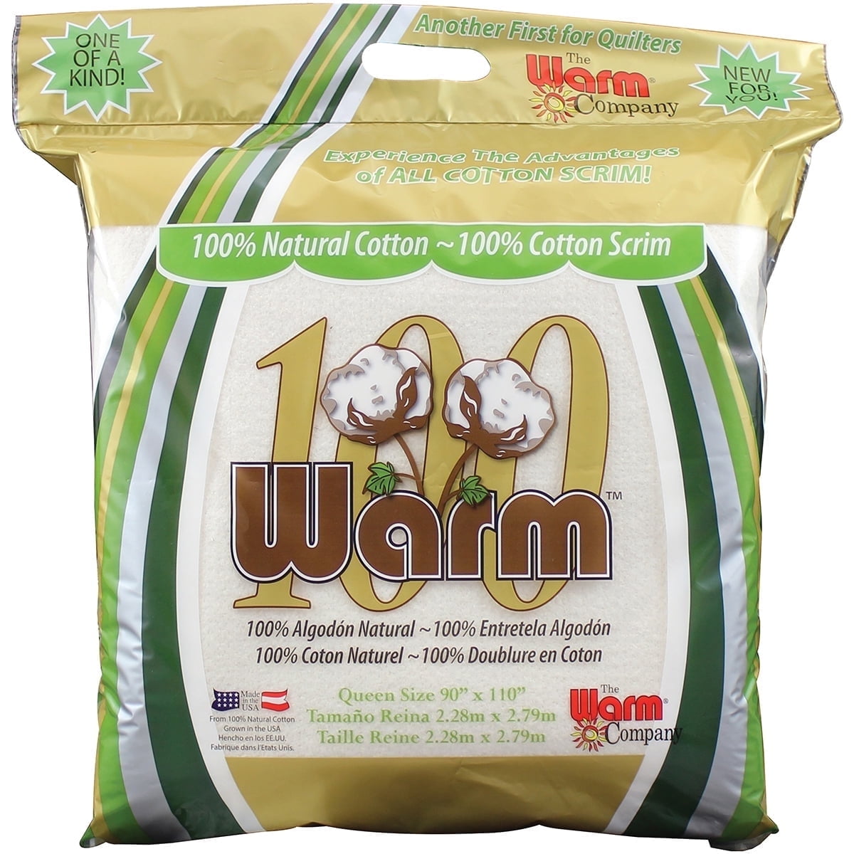 Warm 100 Warm Company Queen Size Precut Batting 90” x 110" - Walmart.com