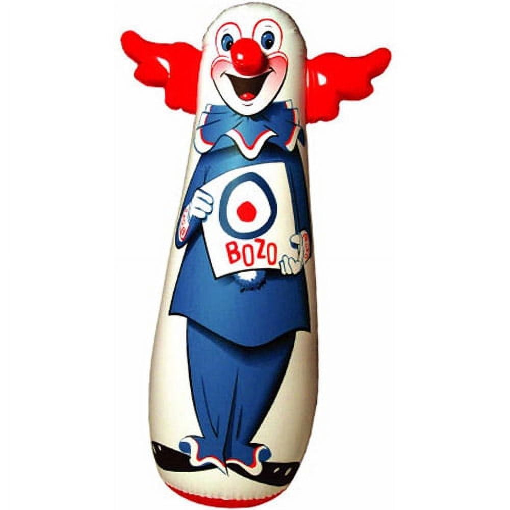 "Warm Fuzzy Toys - 46"" Bozo The Clown Inflatable 3-D Bop Bag, Punch ...