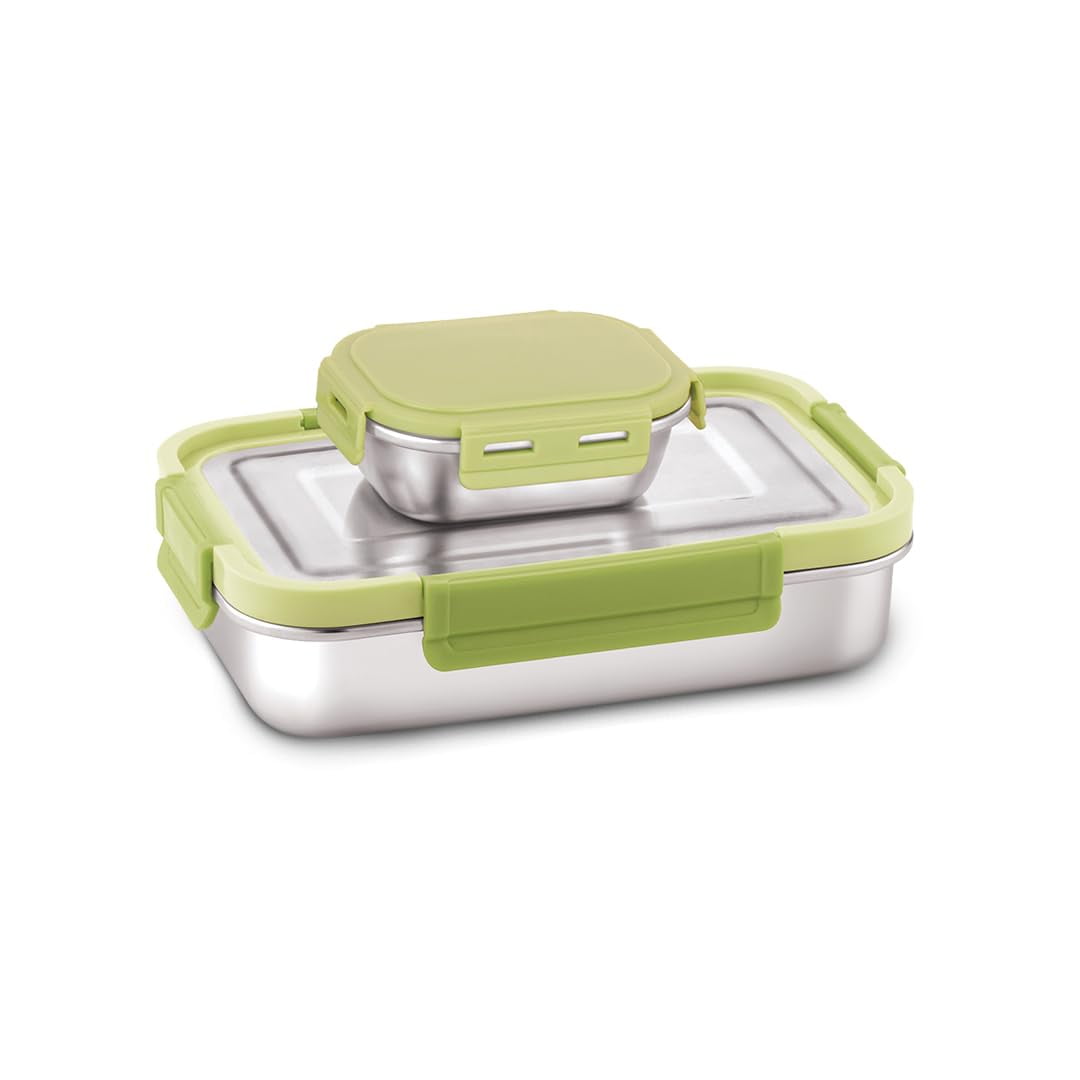 WARMEO DELTIN Stainless Steel Airtight LeakProof Lunch BoxLight Weight ...
