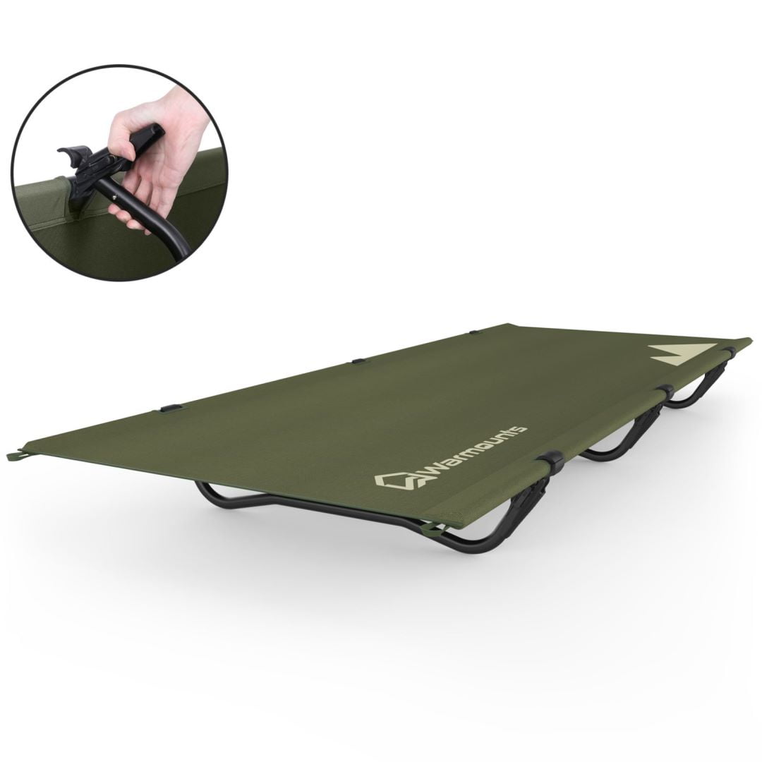 WARMOUNTS Compact Camping Cots Pro, 360° Grip Lock Patent Structure for ...