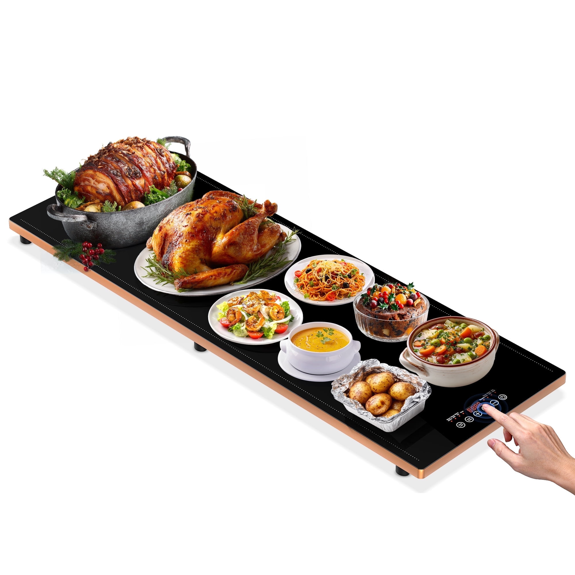WARMOUNTS Electric Warming Tray 40''×12'', Adjustable Temperature, 10s ...