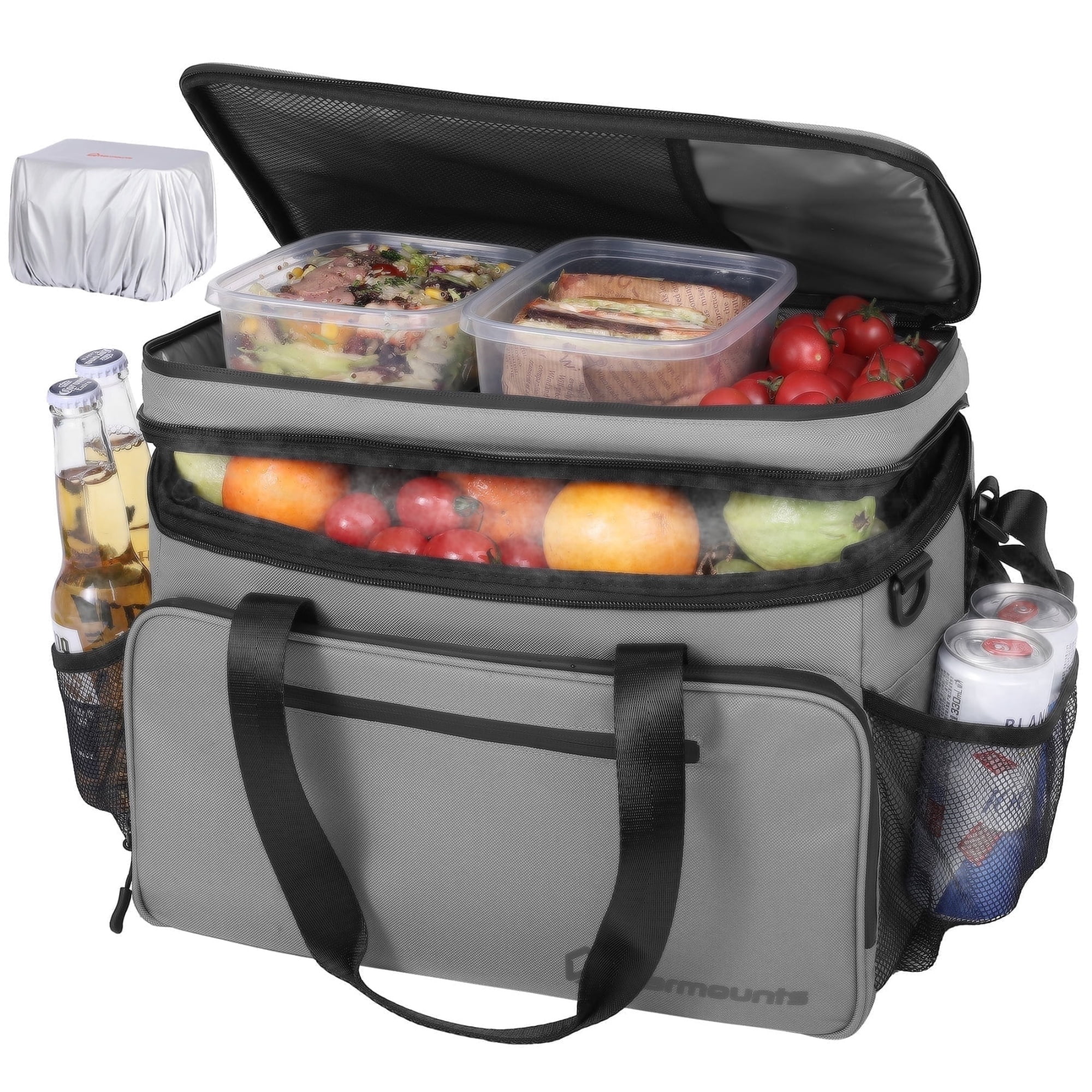 "Warmounts Portable Soft Cooler Bag, 48 Cans, Leakproof, 2 Compartments ...