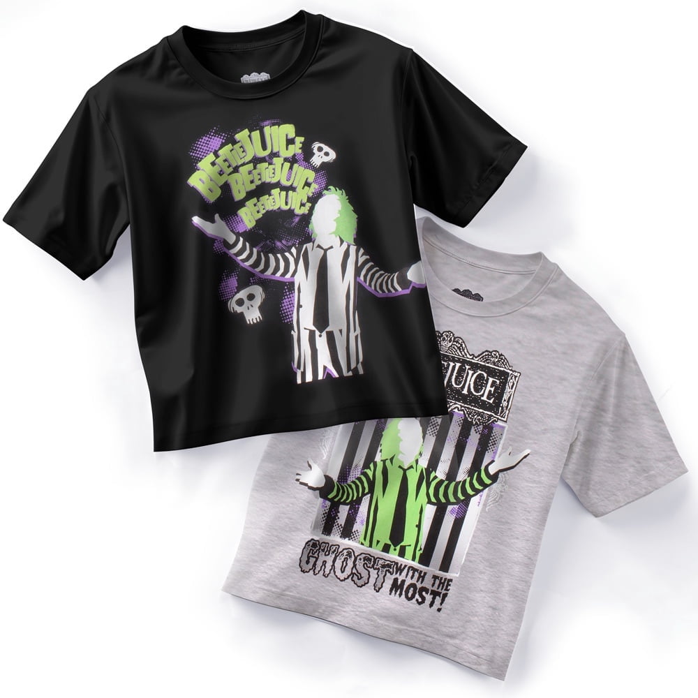 WARNER BROS Beetlejuice Boys Graphic Tees Short Sleeve T Shirts ...