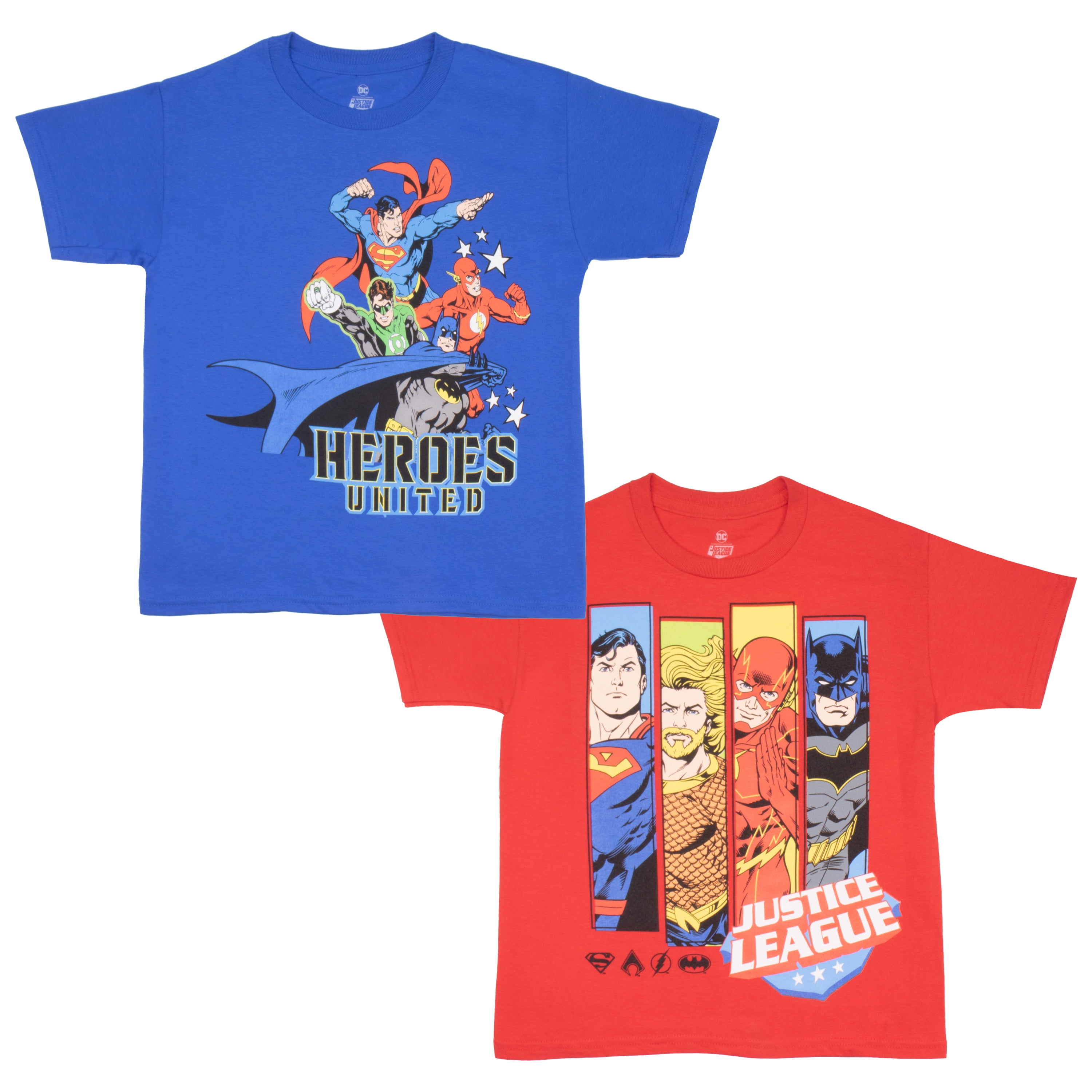 WARNER BROS Justice League Boys Graphic Tees Short Sleeve T Shirts ...