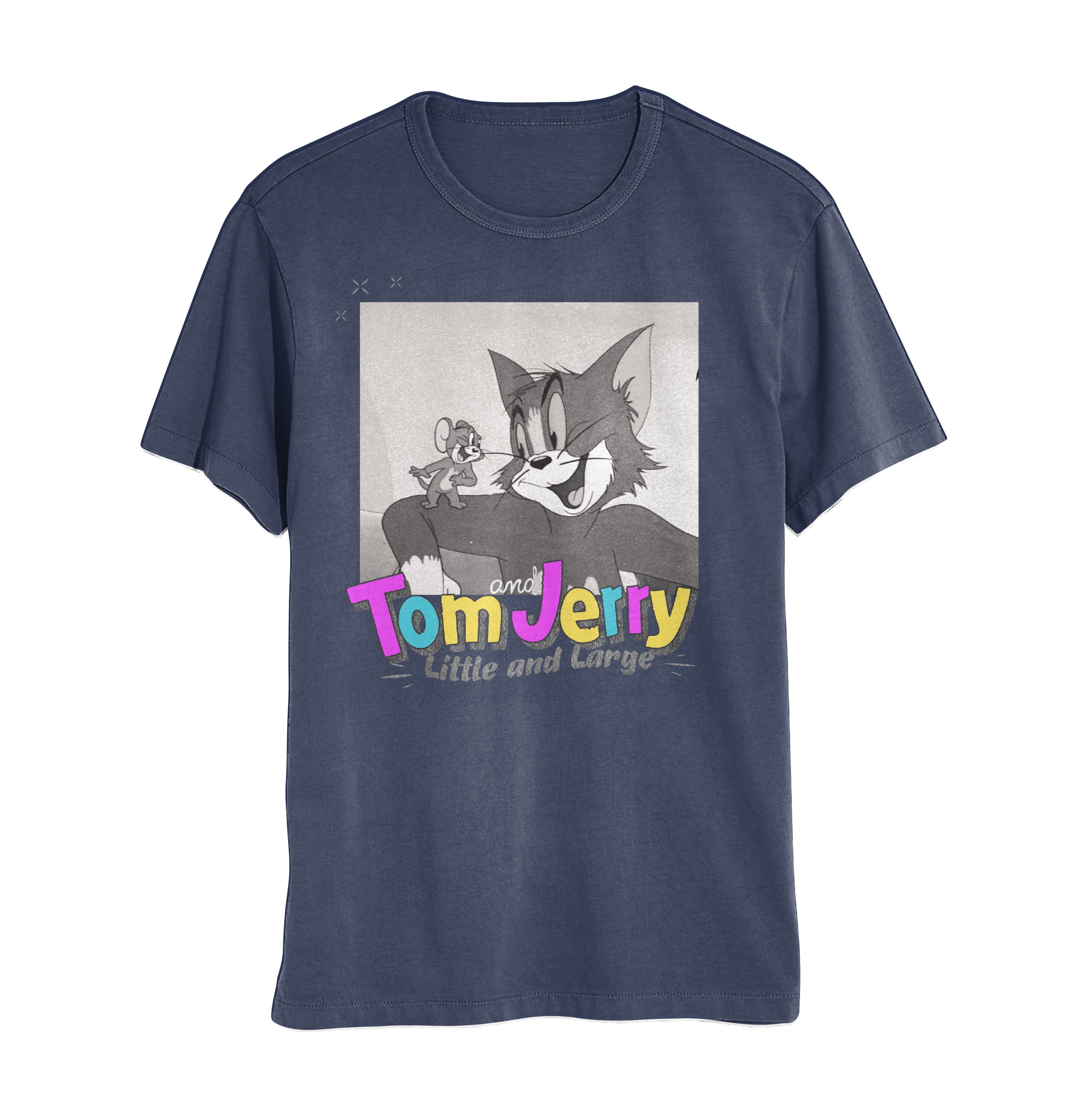 WARNER BROS Tom and Jerry Little and Large Mens and Womens Short Sleeve ...