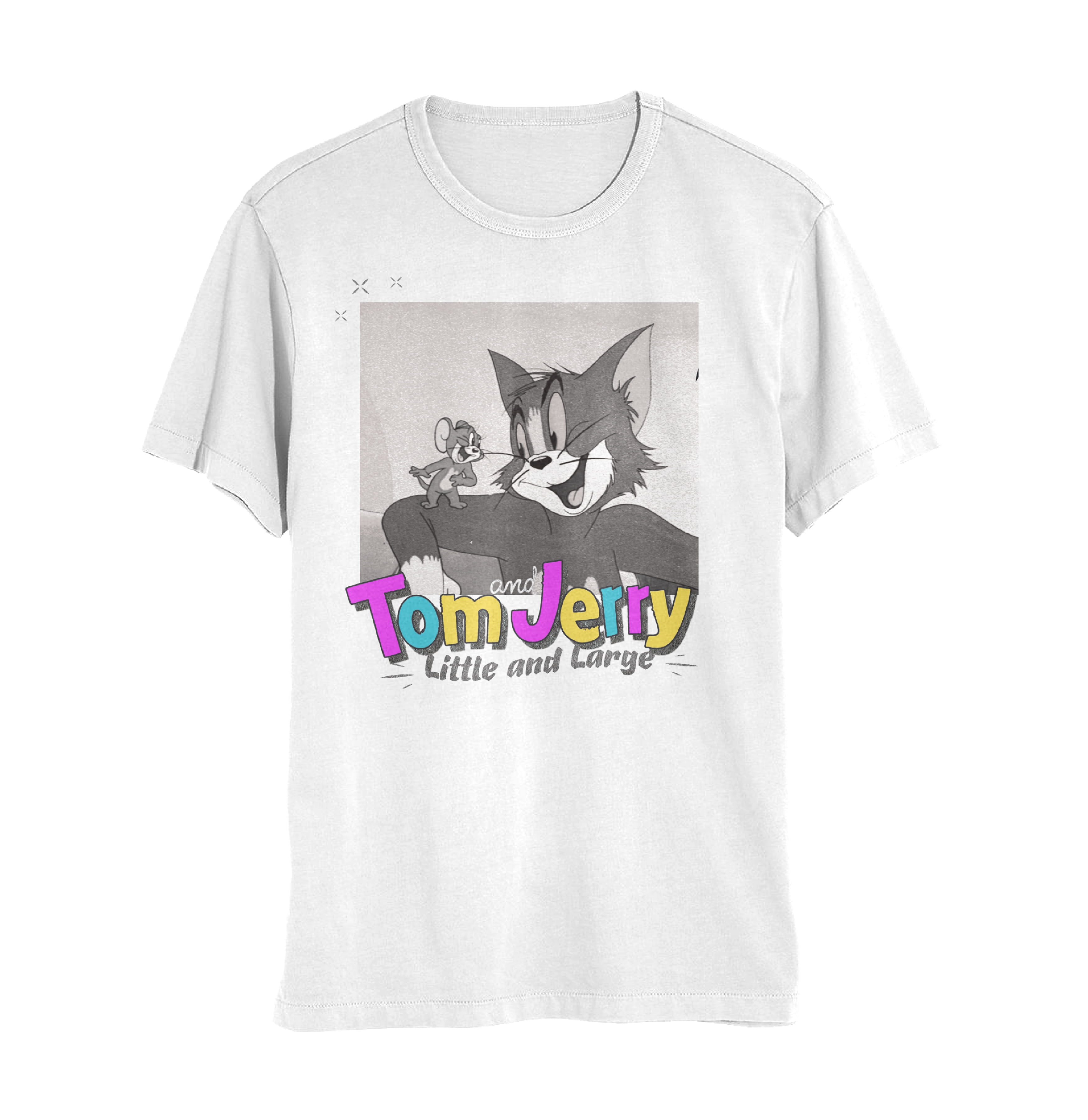 WARNER BROS Tom and Jerry Little and Large Mens and Womens Short Sleeve ...