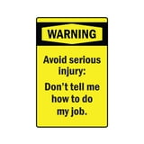 WARNING AVOID SERIOUS INJURY Decal warning safety | Indoor/Outdoor | 9 ...