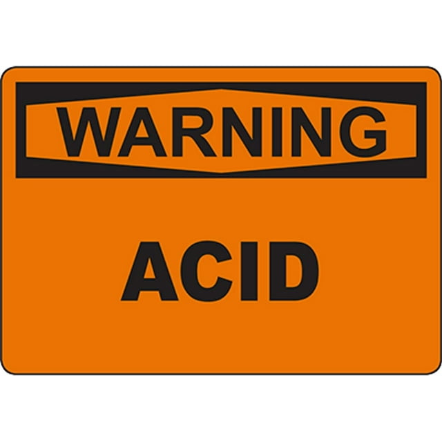 WARNING Acid Sign Safety Signs HazCom Sign 8x12 Inch Notice Danger ...