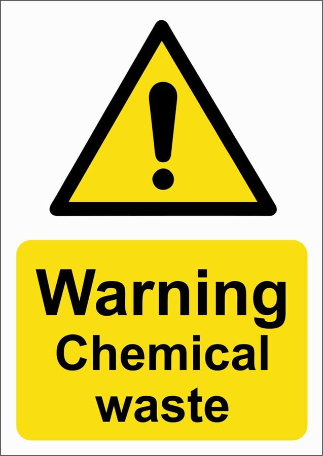 WARNING CHEMICAL WASTE Metal Aluminum Sign OR FOAMEX SIGN SITE/SAFETY ...