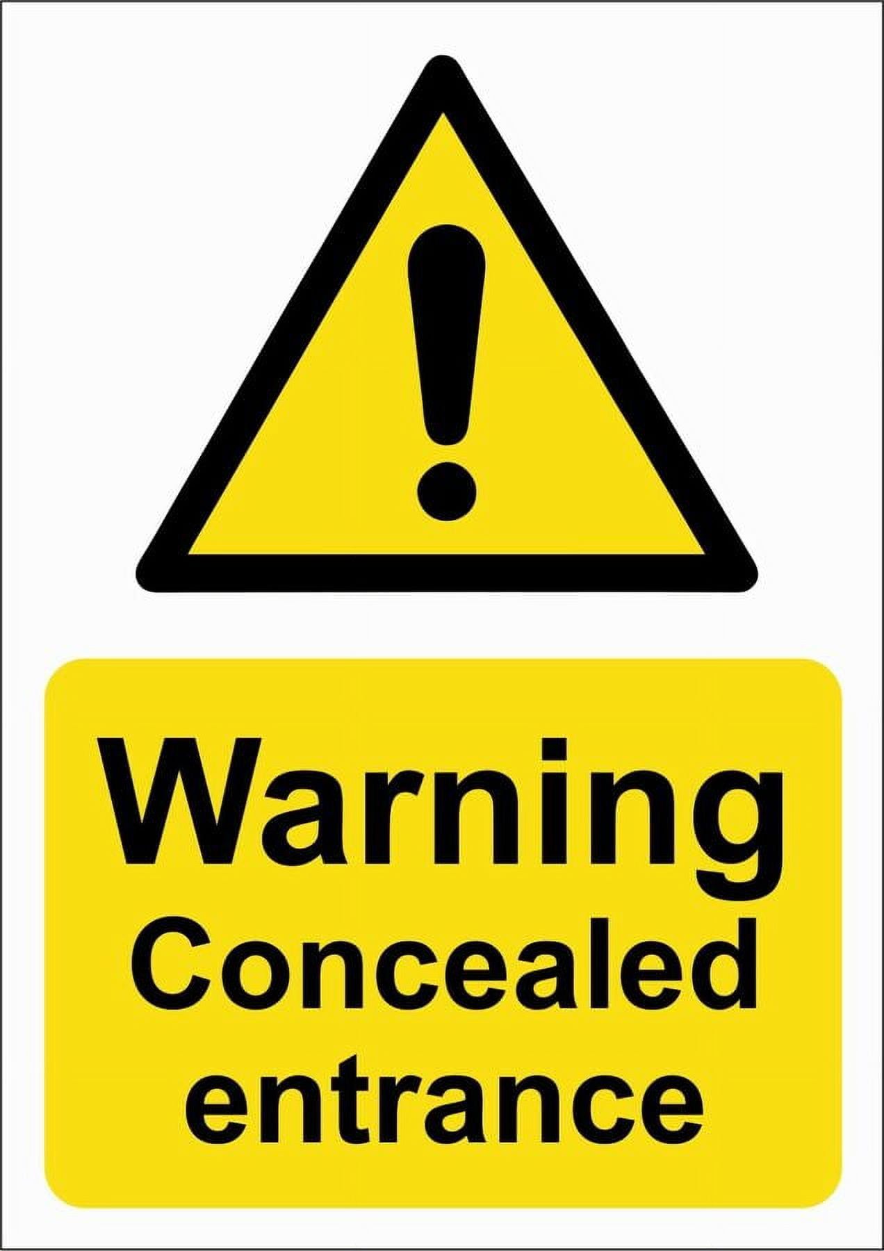 WARNING CONCEALED ENTRANCE Metal Aluminum Sign OR FOAMEX SIGN SITE ...