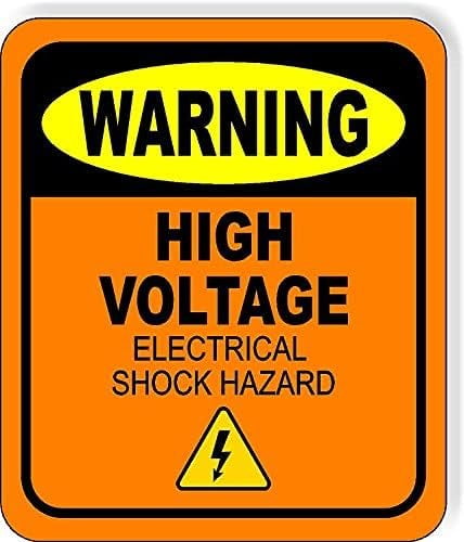 WARNING ELECTRICAL SHOCK HAZARD Aluminum Composite Outdoor Sign 20" x24 ...