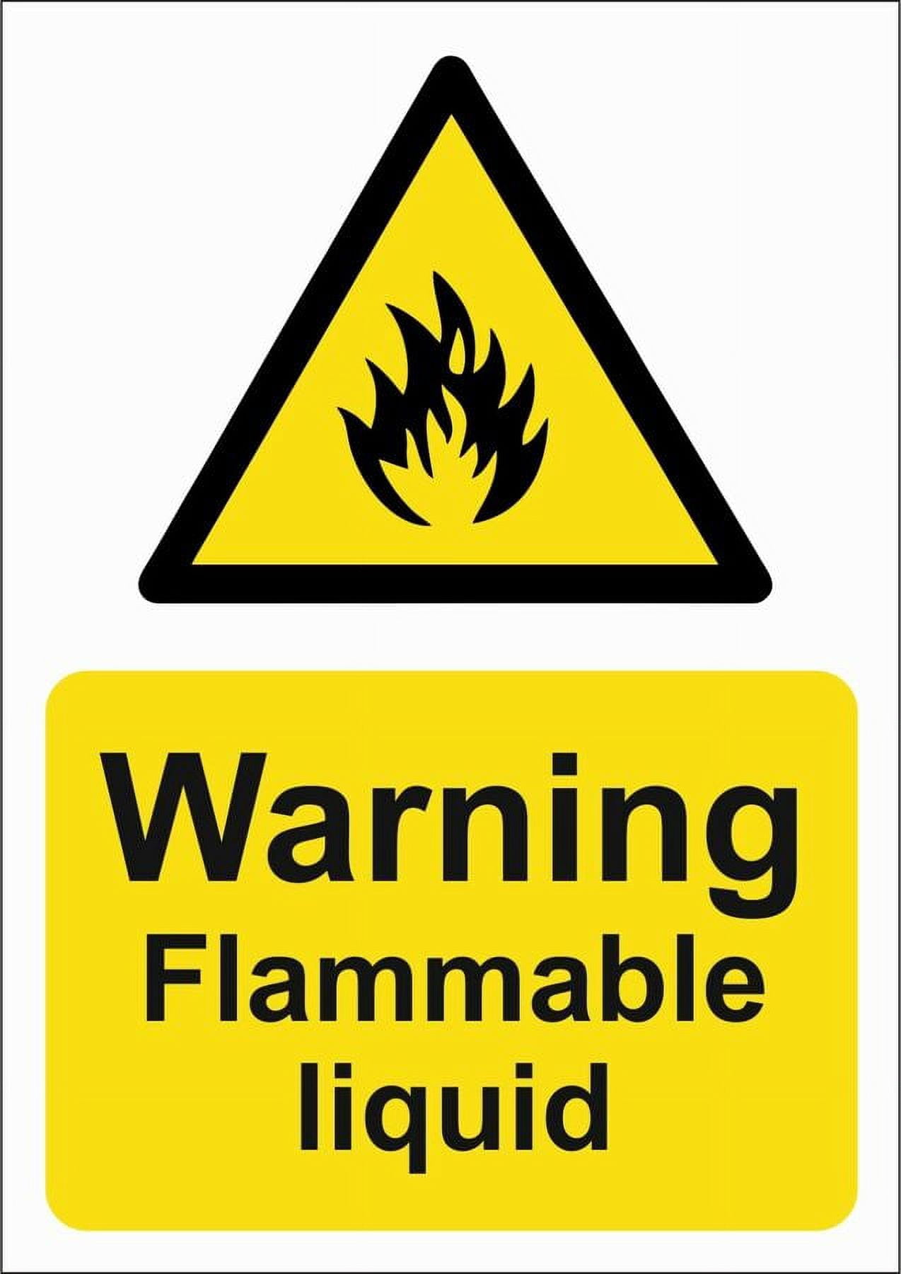 WARNING FLAMMABLE LIQUID Metal Sign OR FOAMEX SIGN SITE/SAFETY SIGNAGE ...
