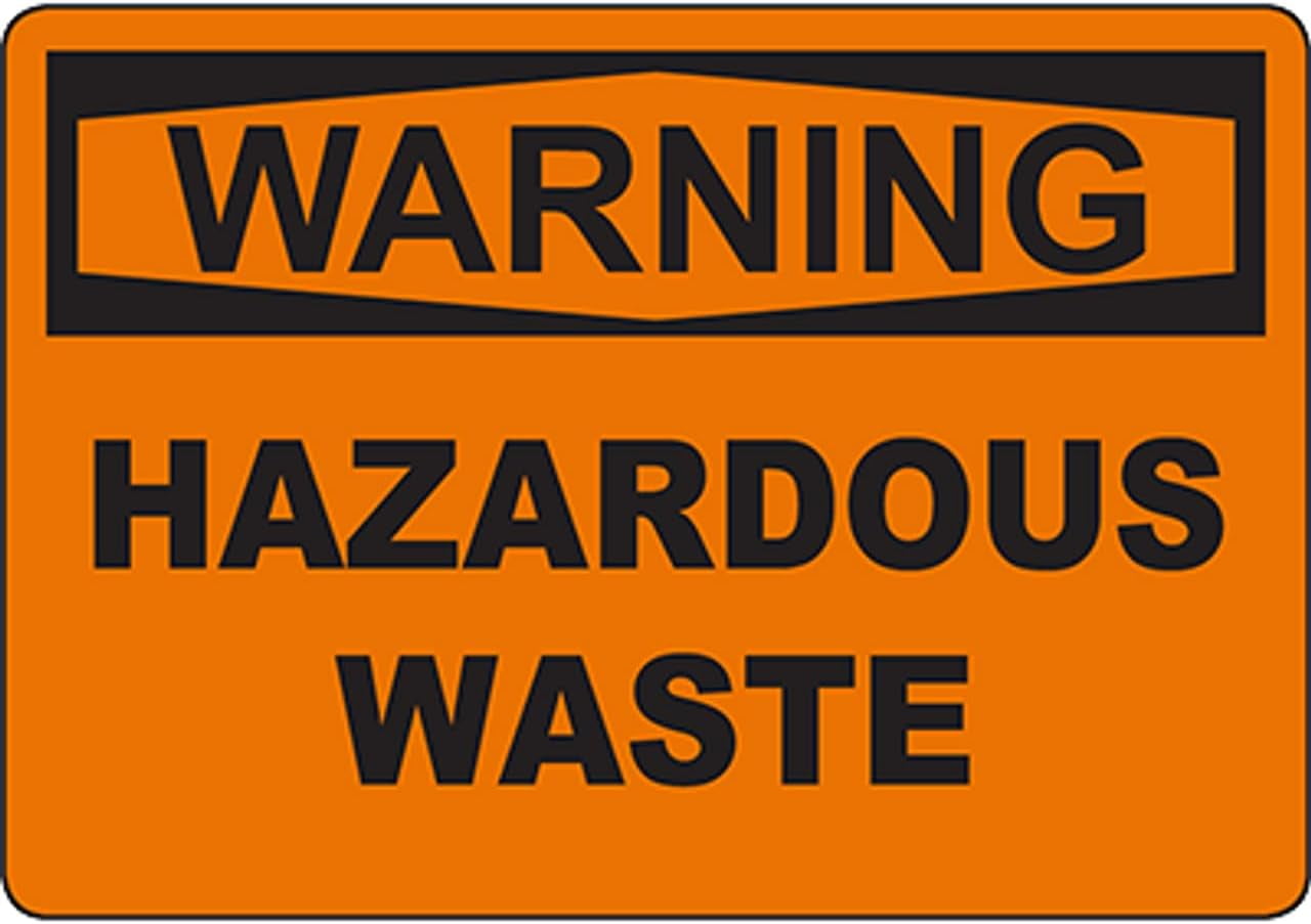 WARNING Hazardous Waste Sign Safety Signs HazCom Sign 8x12 Inch Notice ...