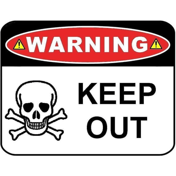 WARNING Keep Out Metal Aluminum Sign Size: 16 x 12 Inch - Walmart.com