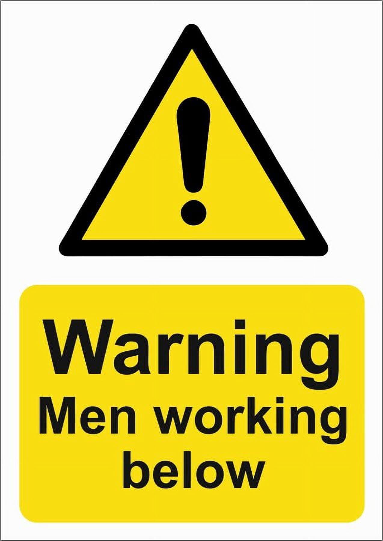 WARNING MEN WORKING BELOW Metal Sign SAFETY Metal SignSITE Metal ...