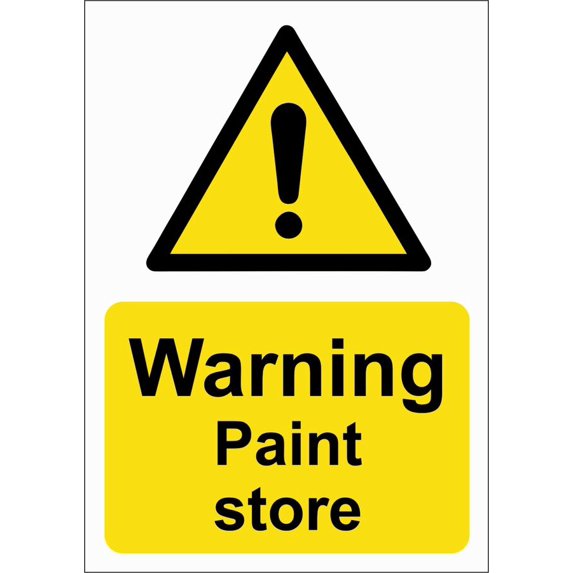 WARNING PAINT STORE Metal Sign/FOAMEX SITE SIGNSAFETY SIGN Size: 16 x ...