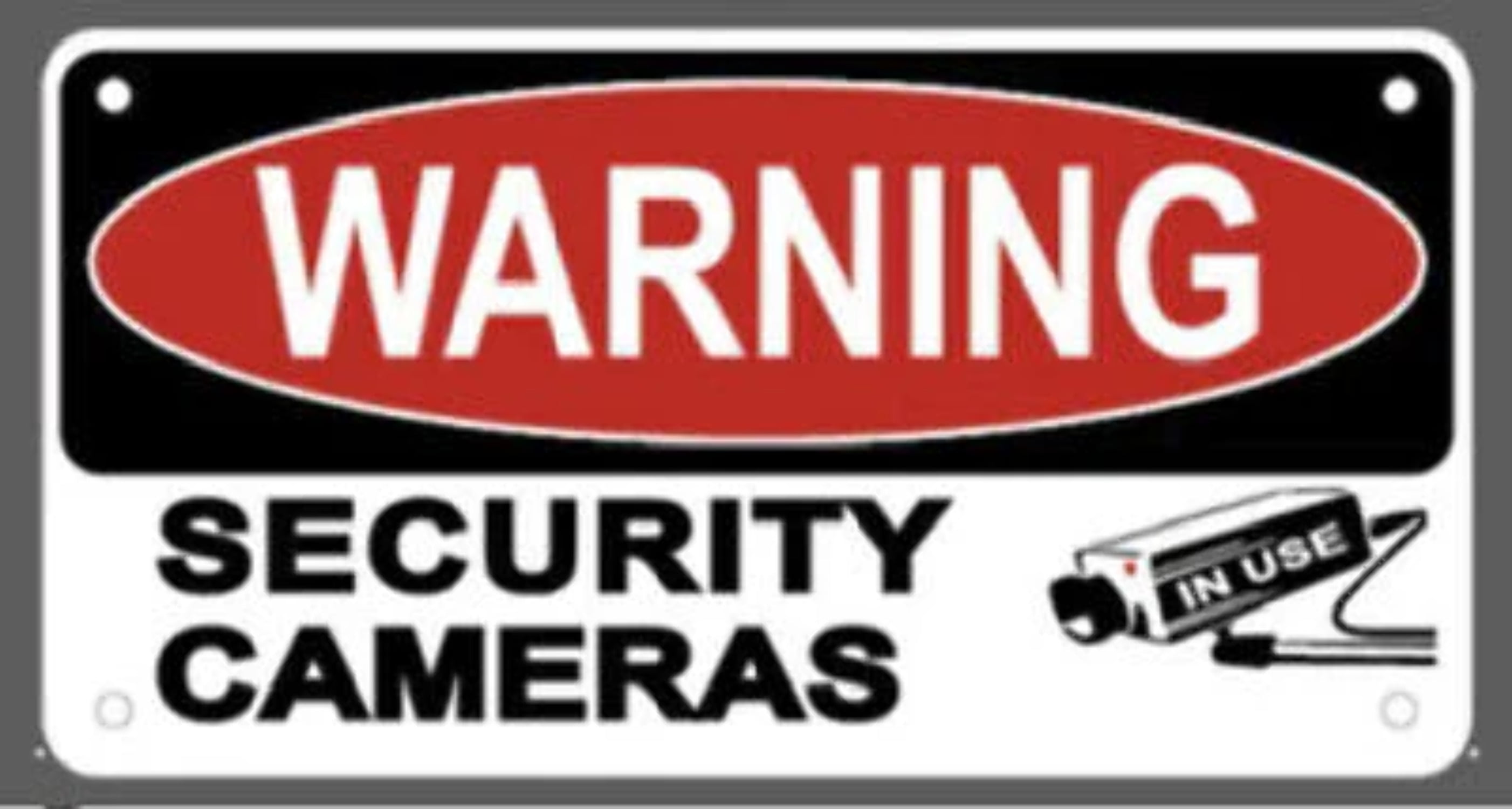 WARNING SECURITY CAMERAS IN USA SIGN LICENSE PLATE (6X12) - Walmart.com