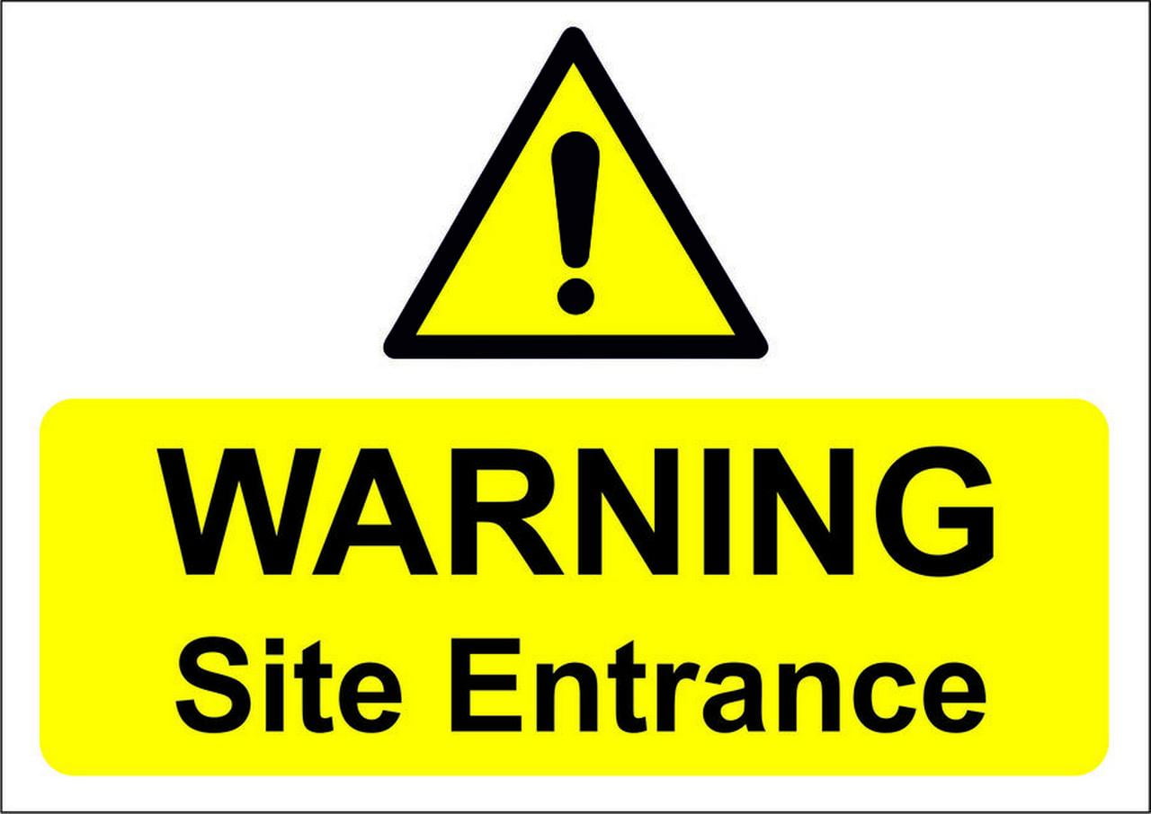 WARNING SITE ENTRANCE Metal Sign OR FOAMEX SITE SIGN SITE SAFETY ...