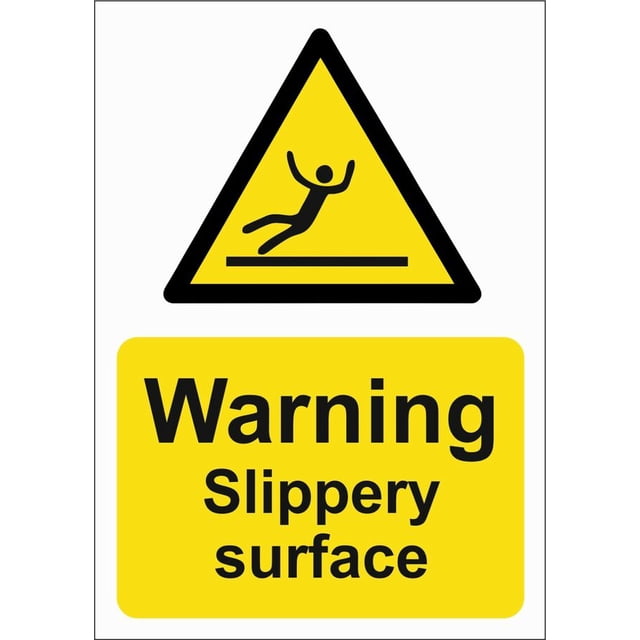 WARNING SLIPPERY SURFACE Metal Aluminum Sign SAFETY Metal Aluminum ...