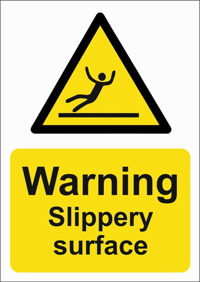 WARNING SLIPPERY SURFACE Metal Sign SAFETY Metal SignSITE Metal SignAGE ...