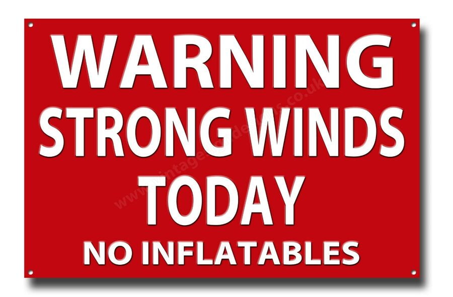 WARNING STRONG WINDS TODAY METAL SIGN,TOILET/BATHROOM SIGN.BEACH SIGN ...