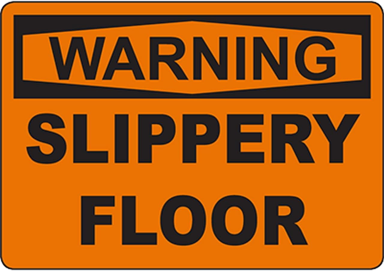 WARNING Slippery Floor Sign Safety Signs Slips, Trips & Falls Signs ...