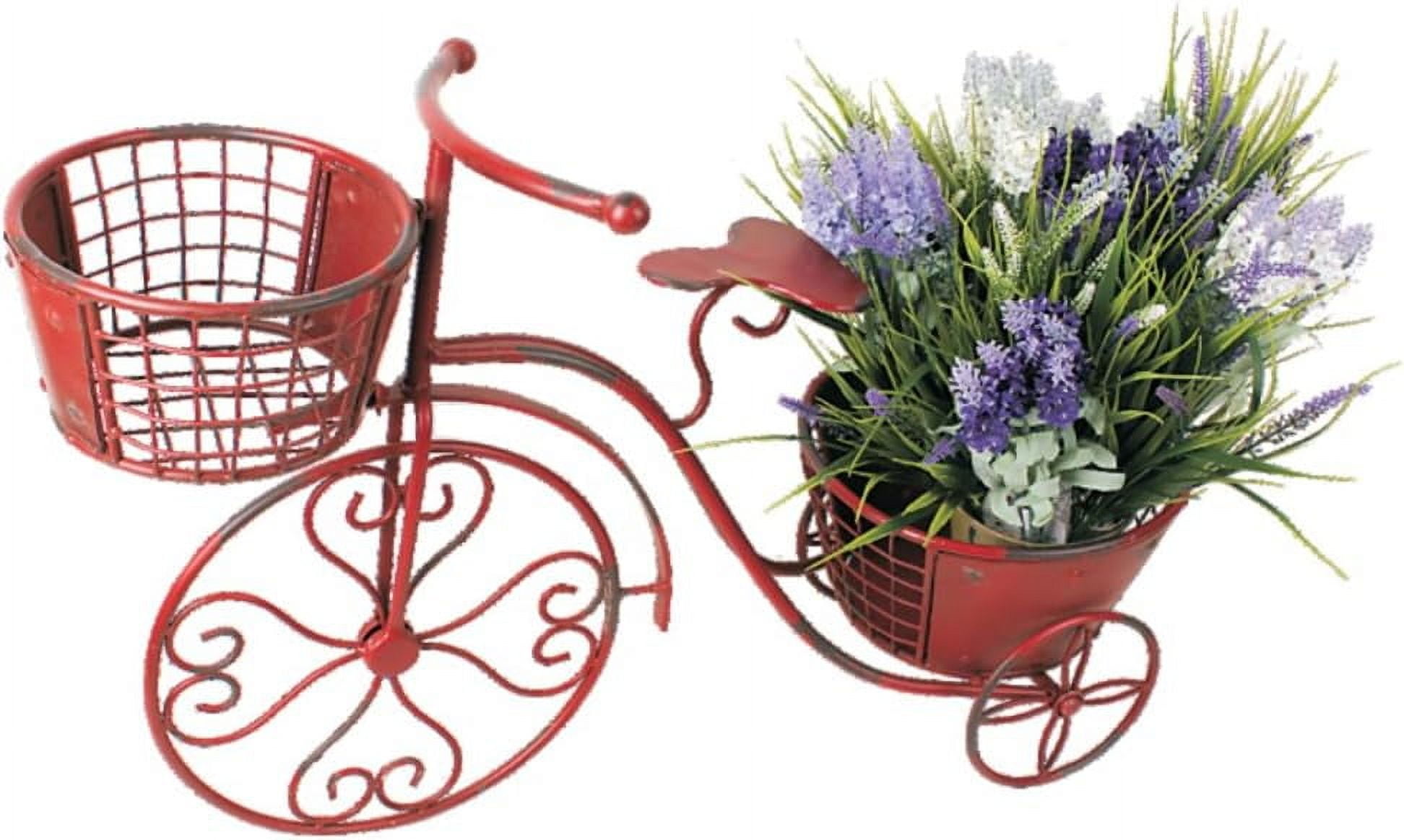 WAROOM Bicycle Plant Stand Flower Pot Holder Display Rack Metal Bike ...