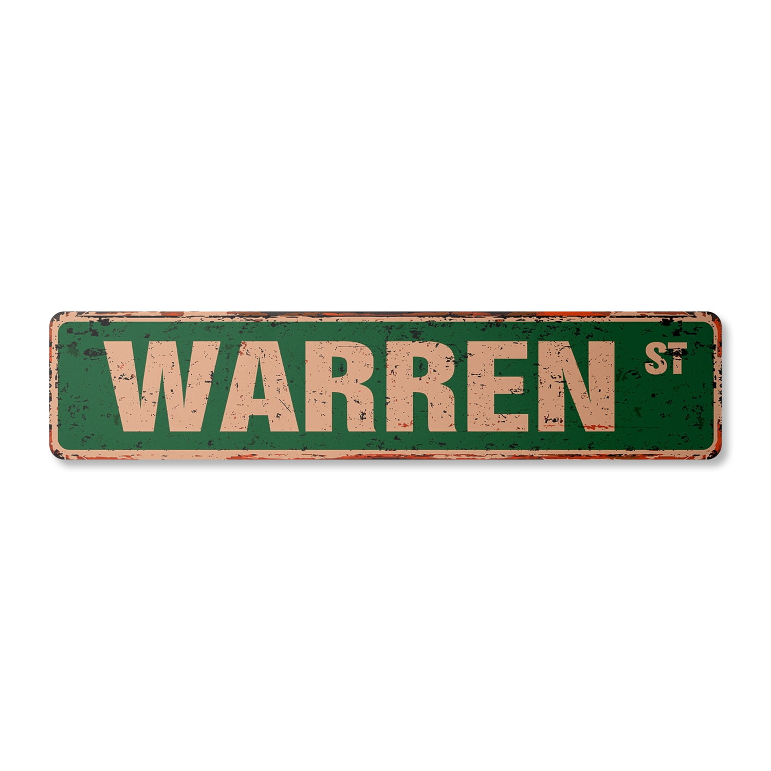WARREN Vintage Plastic Street Sign Childrens Name Room Sign | Indoor ...