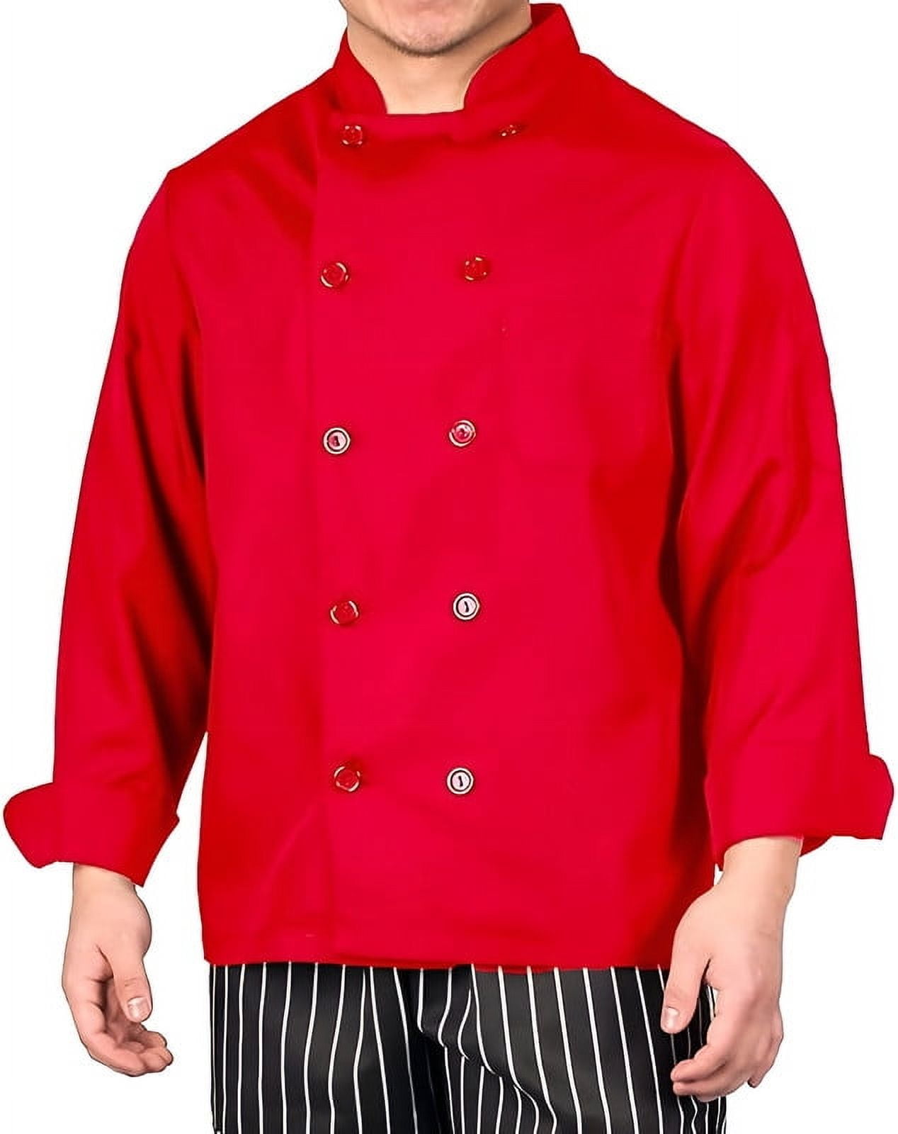 WARRIOR POINT Men's Lightweight Long Sleeve PolyCotton Chef Coat ...